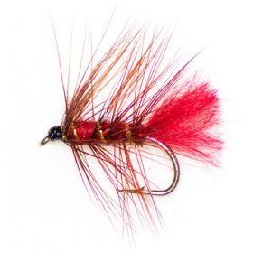 claret soldier palmer traditional wet fly from fishing flies