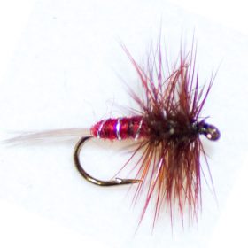 Red spinner winged traditional dry fly from the guys at fish fishing flies