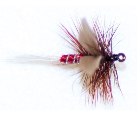 Red spinner winged traditional dry fly from the guys at fish fishing flies