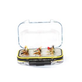 Waterproof Acrylic Fly Box ( holds 96 standard flies) With 24 dry Flies