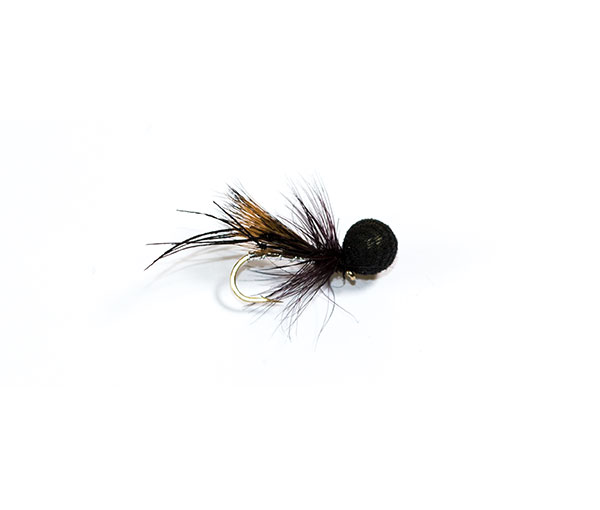 Hopper Half Hog Black Butcher Booby Head from guys at fish fishing flies