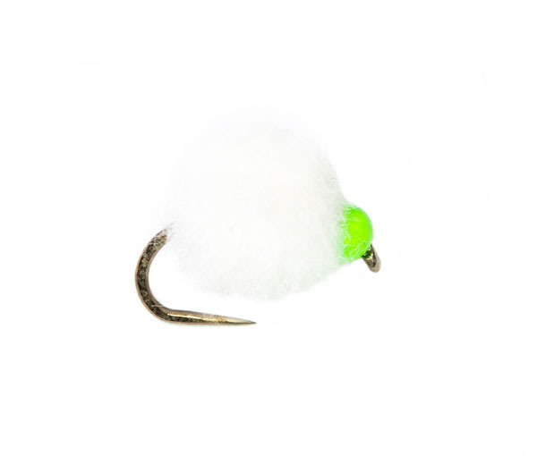 Nugget Green Shock Snow White Egg Fishery Winning Trout Flies